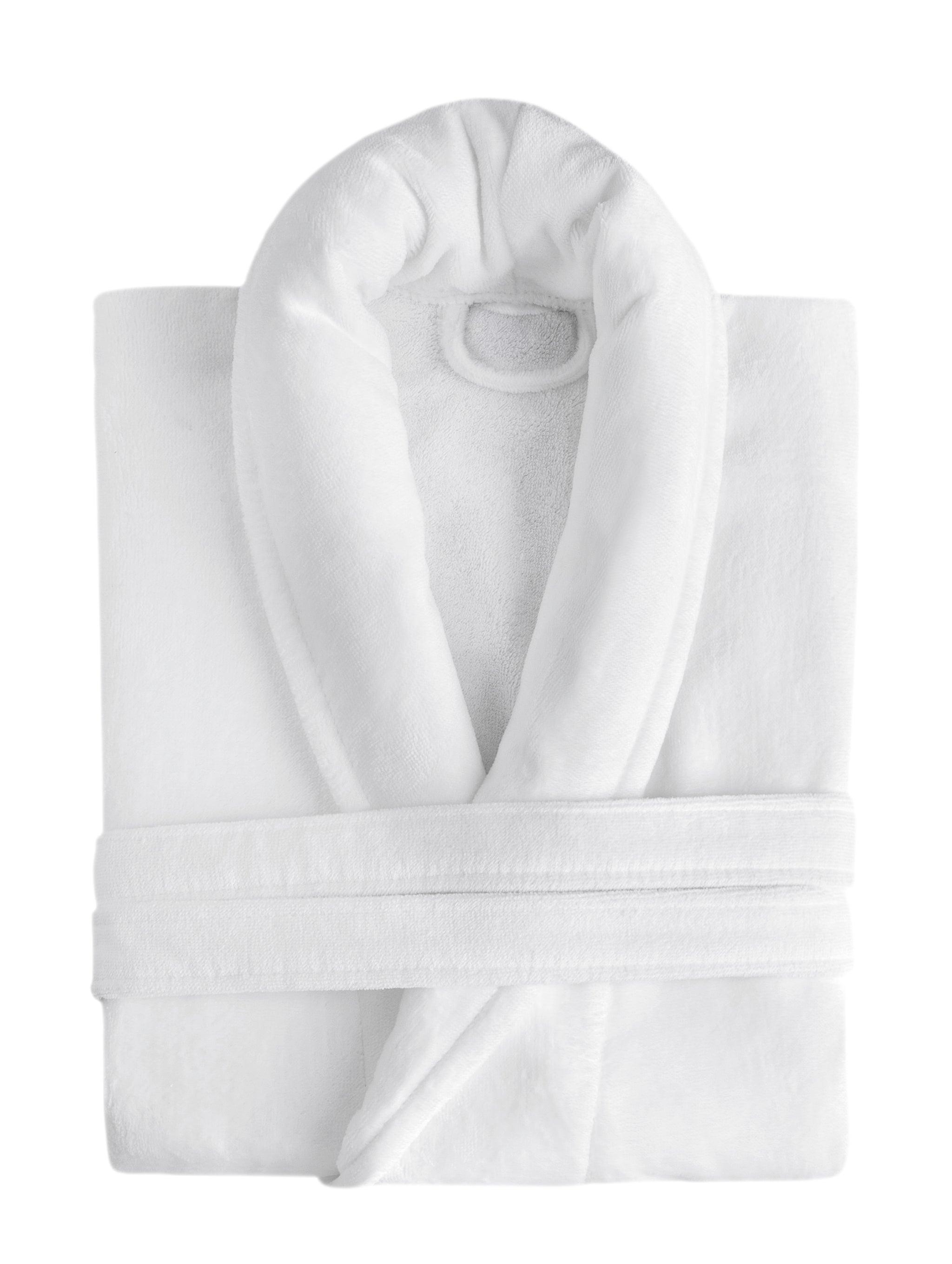 Velour Shawl Collar Turkish Cotton Bathrobe | Classic Turkish Towels