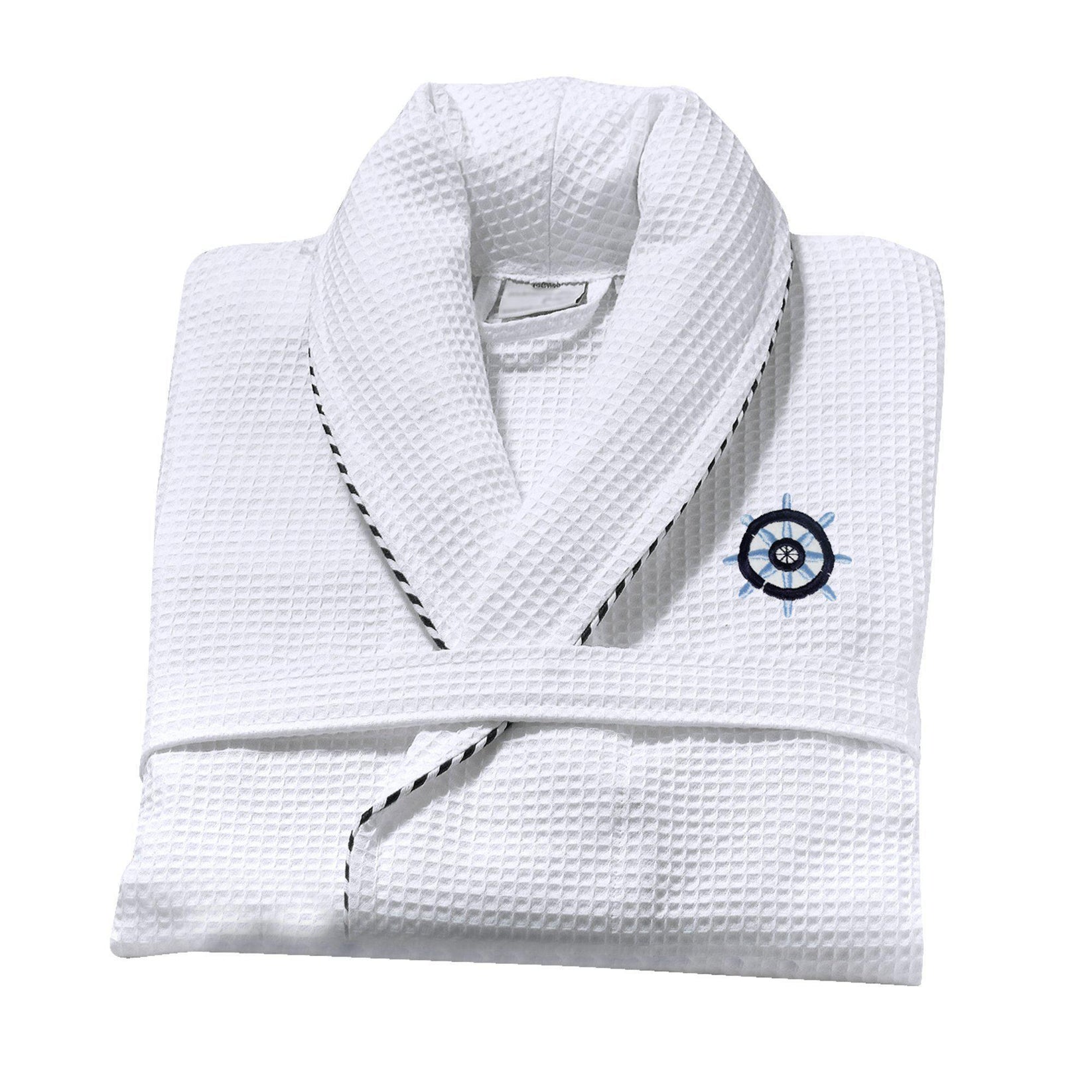 Classic Turkish Cotton Nautical Bathrobe | Classic Turkish Towels